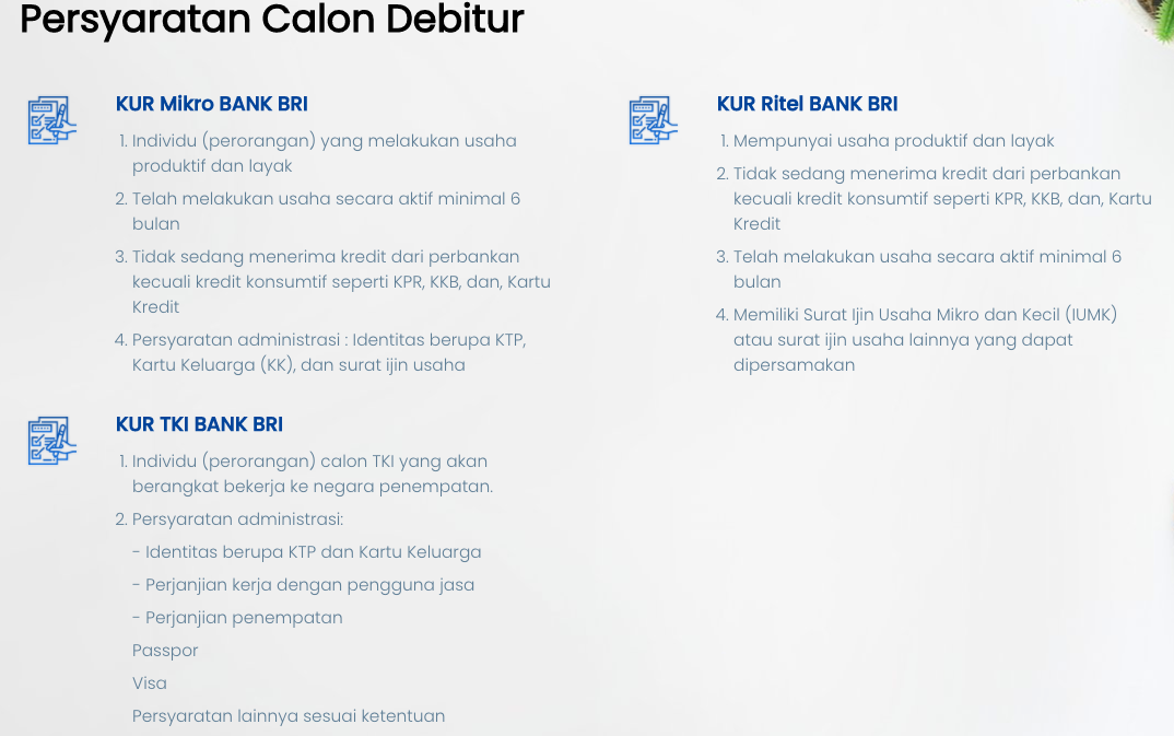 KUR BRI Terbaik: Tabel, Syarat Dan Cara Pengajuan 2021 | CryptoHarian